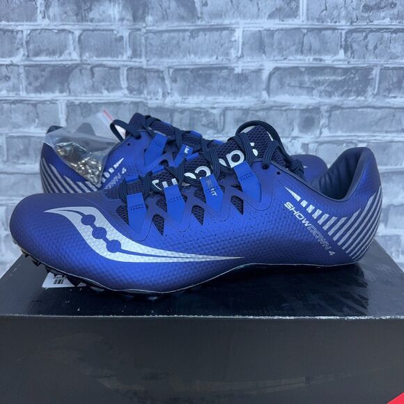 Saucony | Shoes | Saucony Racing Showdown 4 Navy Blue Silver Track ...